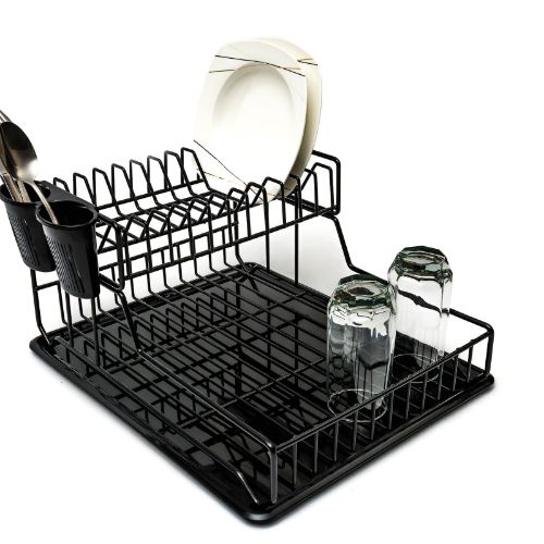 Metal Houseware - ZENSAN - TWO TIER PORTABLE DISH DRYING RACK Metal Houseware - ZENSAN - TWO TIER PORTABLE DISH DRYING RACK